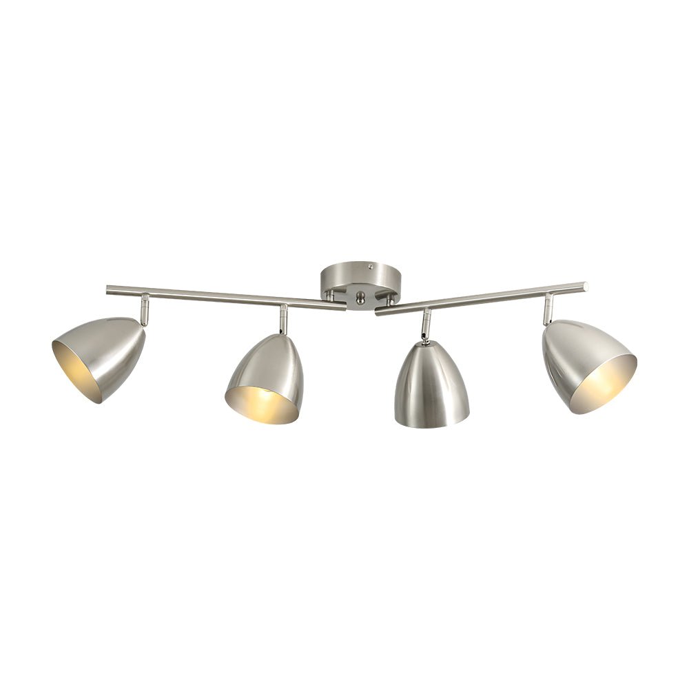 Contemporary 4-Light Bell Tracklight Semi-Flush Mount | Chandelierias