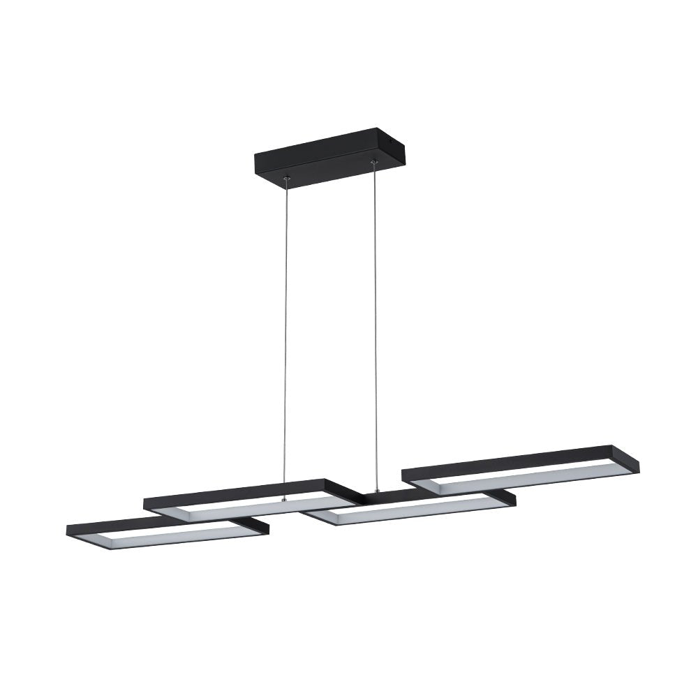 Modern 4-Light Square Frame Kitchen Island Dimmable LED Pendant ...