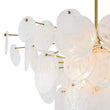 Modern 9-Light White Strie Glass Tiered Chandelier | Chandelierias