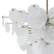 Modern 9-Light White Strie Glass Tiered Chandelier | Chandelierias