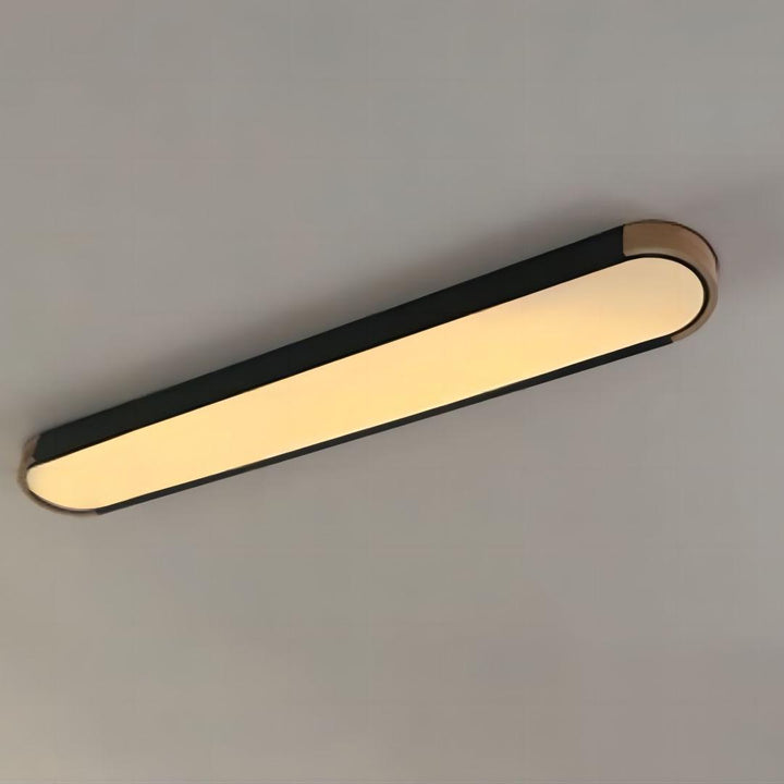 Modern Minimalist LED Wood Flush Mount Ceiling Light | Chandelierias