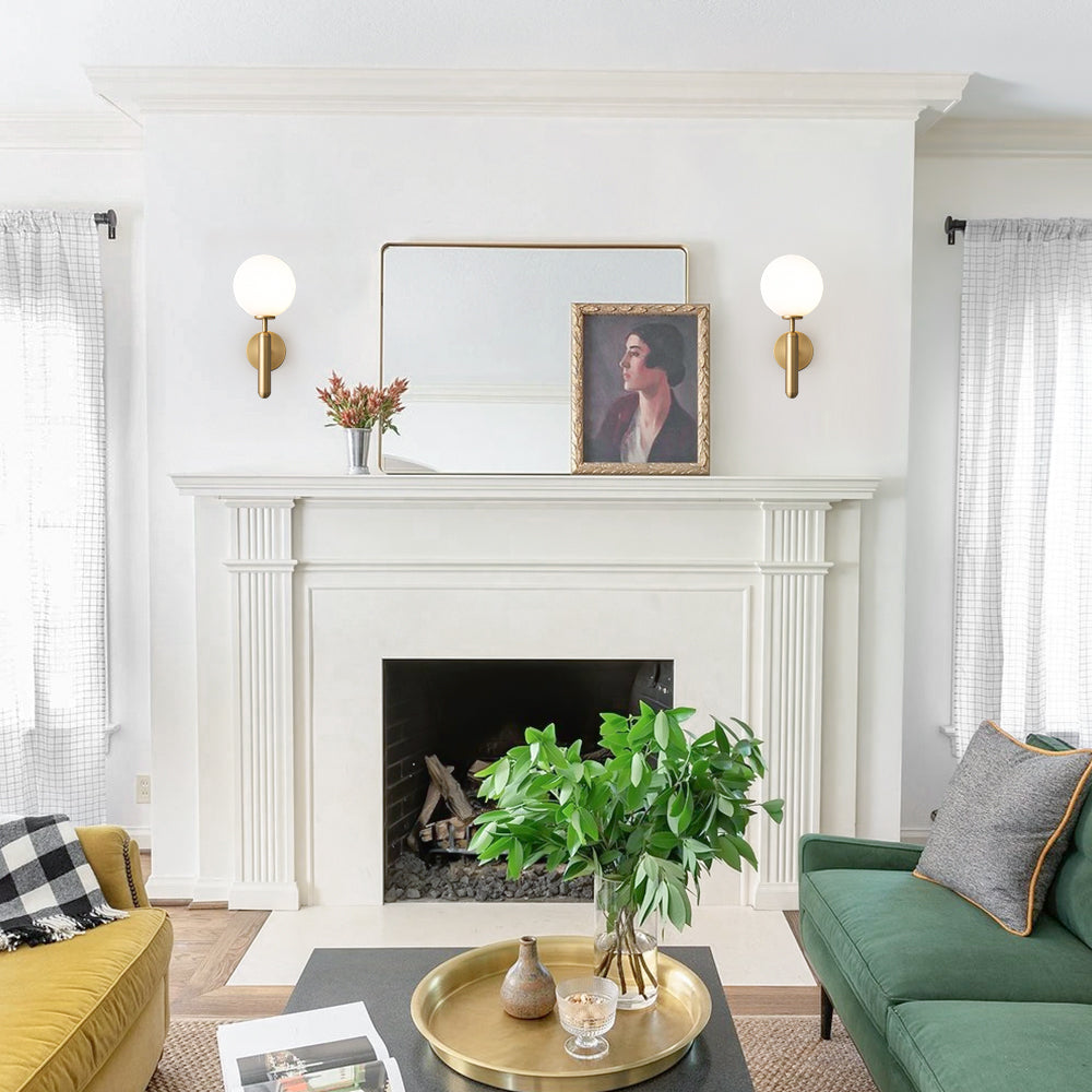 Modern Glass Globe Wall Sconce Lamp | Chandelierias, Globe Wall Sconce ...