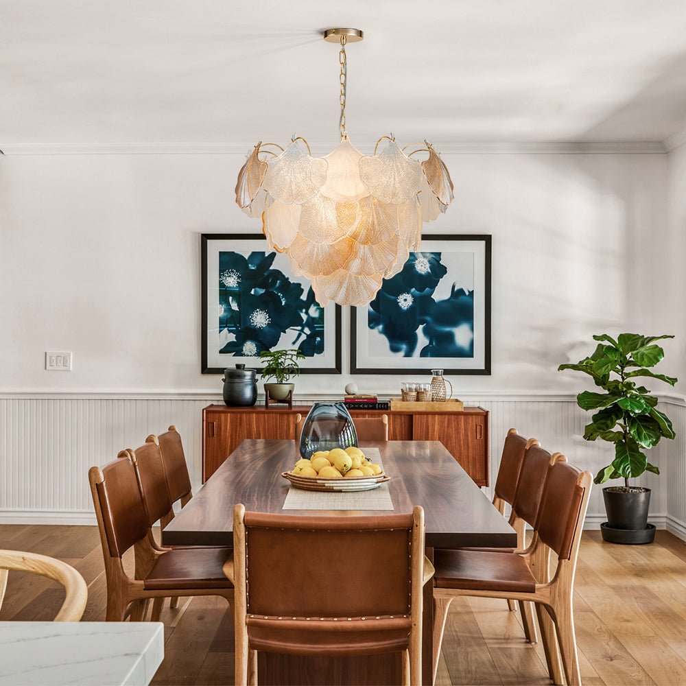 Staggered Chandelier Light Mid Century Modern Staggered Three Arm