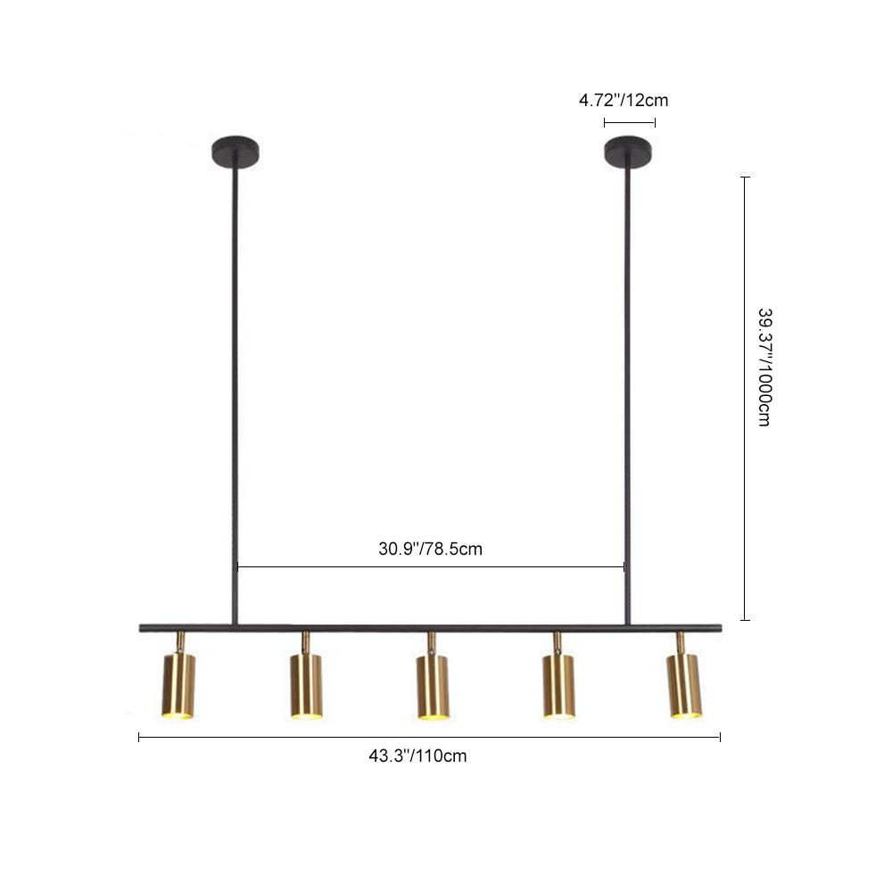 Mid-Century Modern Dining Room Linear Track Light Pendant | Chandelierias