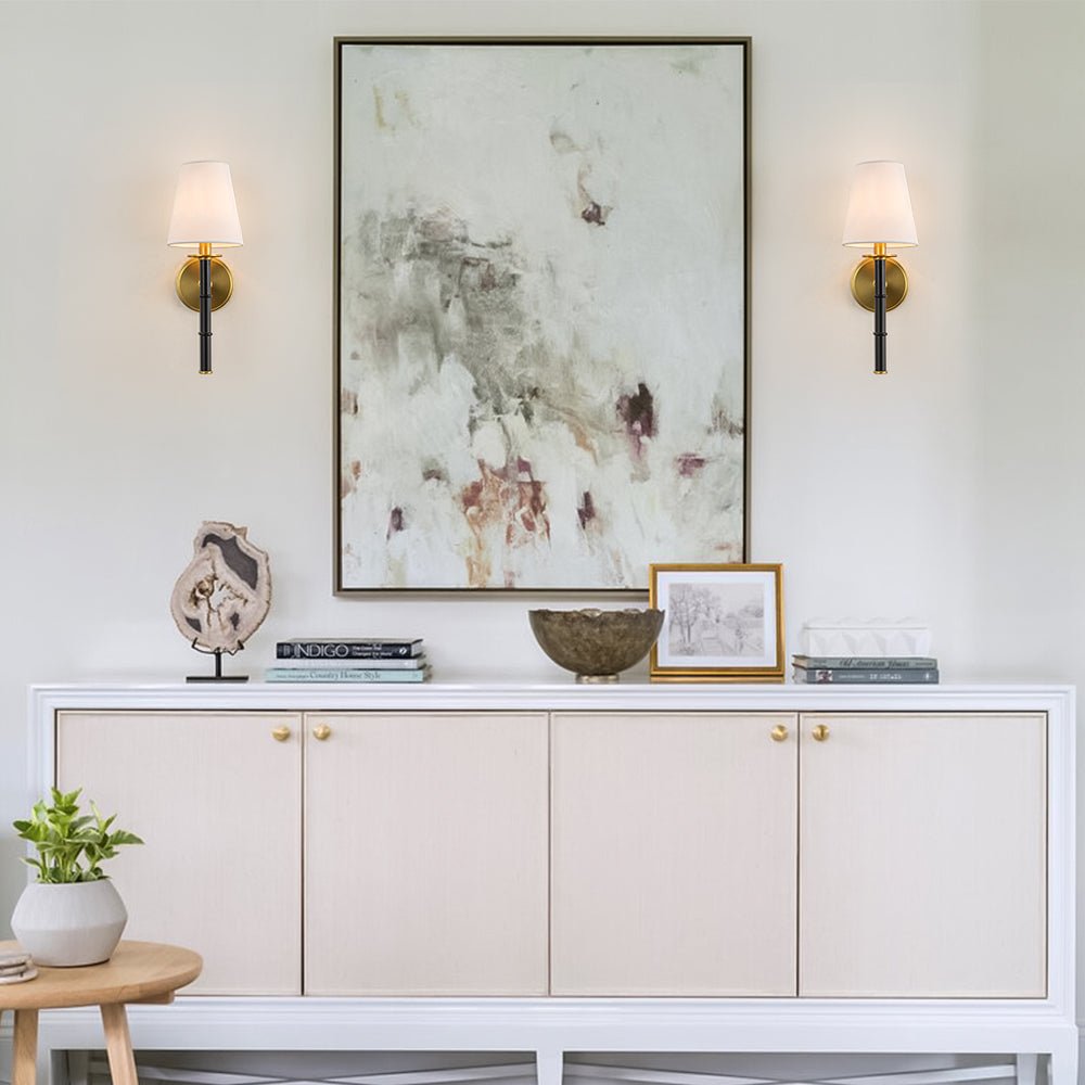 Modern 1-Light Brushed Brass Wrapped Wall Sconce | Chandelierias