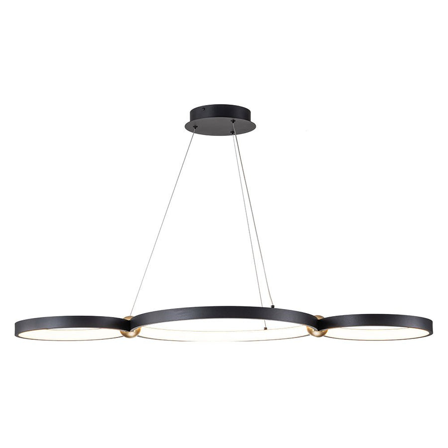Modern 3-Rings LED Dimmable Linear Pendant Chandelier | Chandelierias